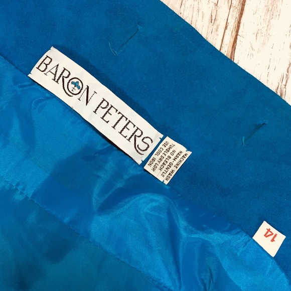 Baron Peters | Jackets & Coats | Vintage Baron Peters Turquoise Blue ...